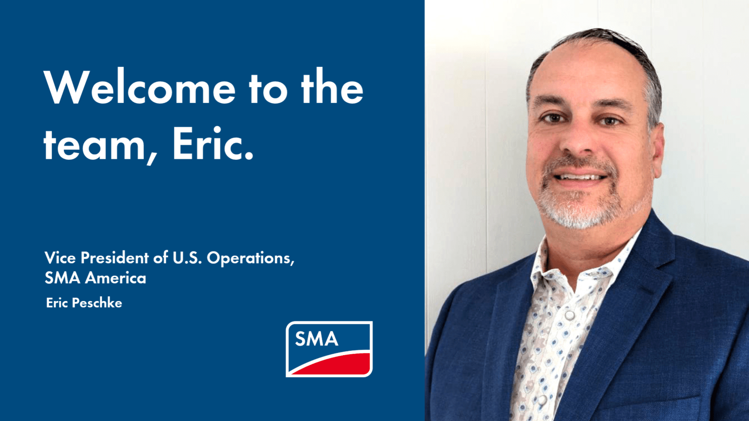 SMA Welcomes the New Vice President of U.S. Operations - Sunny. SMA ...
